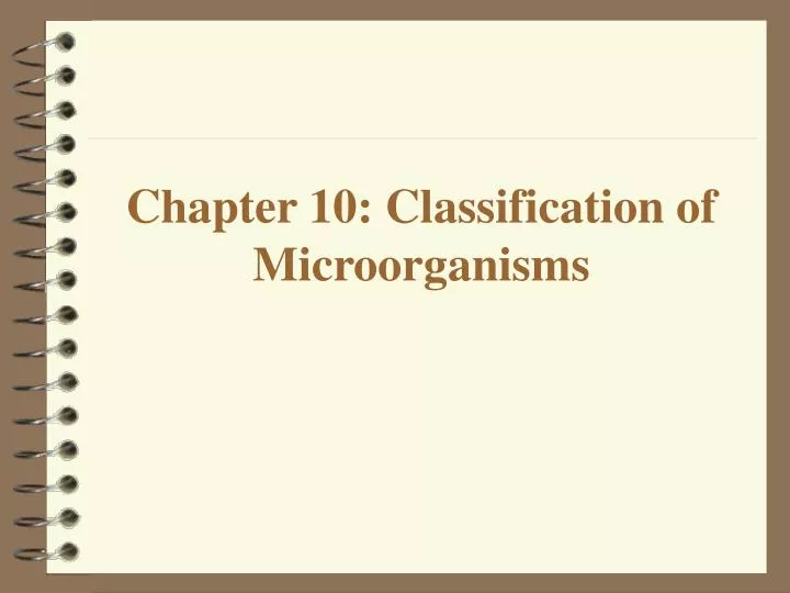 PPT - Chapter 10: Classification of Microorganisms PowerPoint ... PPT - Chapter 10: Classification of Microorganisms PowerPoint ...