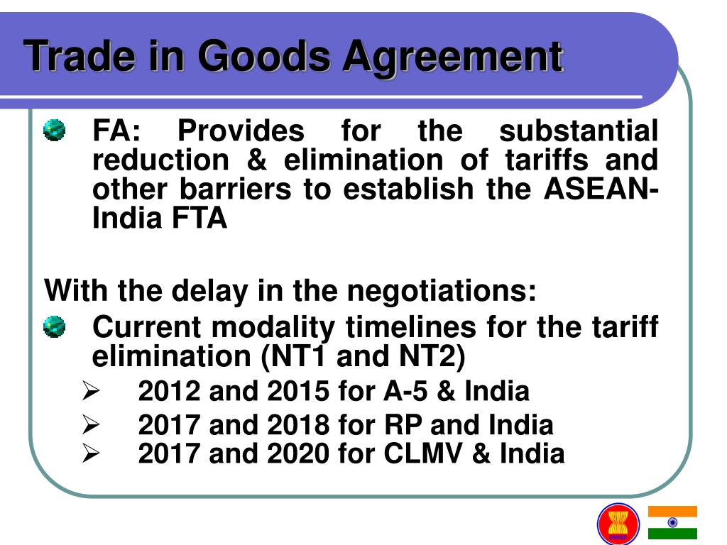 PPT - ASEAN-INDIA Free Trade Agreement PowerPoint Presentation, free ...