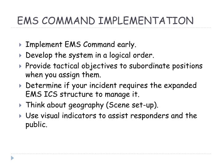 PPT - EMS COMMAND PowerPoint Presentation - ID:442043