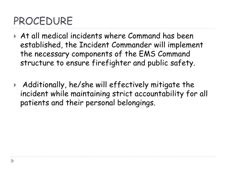 PPT - EMS COMMAND PowerPoint Presentation - ID:442043