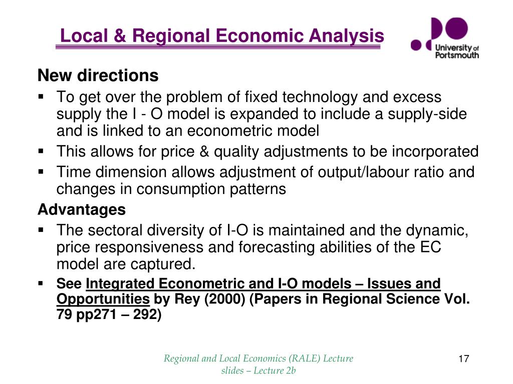 Ppt Lecture 2b Introduction To Econometric And Input Output Models Powerpoint Presentation