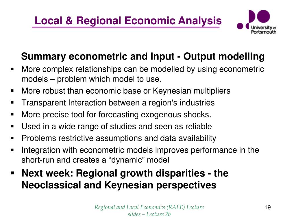 Ppt Lecture 2b Introduction To Econometric And Input Output Models Powerpoint Presentation