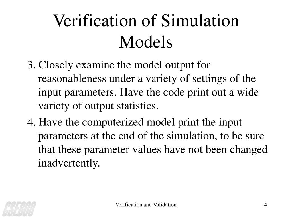 Ppt Verification And Validation Of Simulation Models Powerpoint