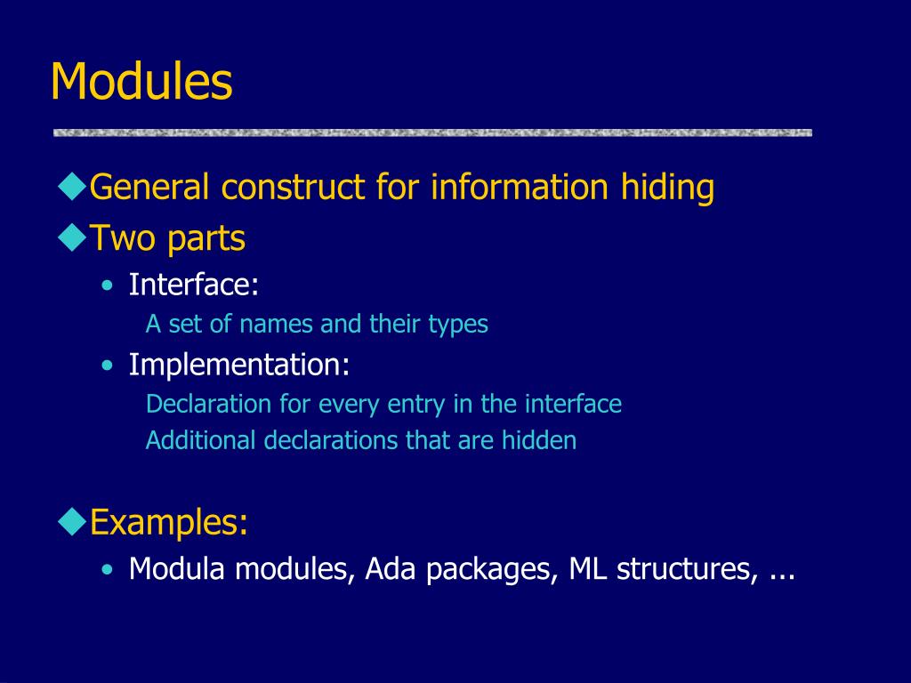 Ppt Modularity And Object Oriented Programming Powerpoint Presentation Id442719