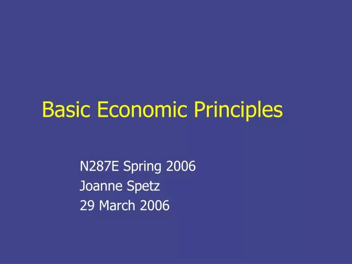 PPT - Basic Economic Principles PowerPoint Presentation, free download ...