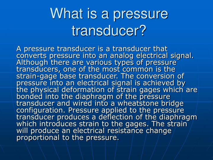 PPT - Pressure Transducers PowerPoint Presentation - ID:443486