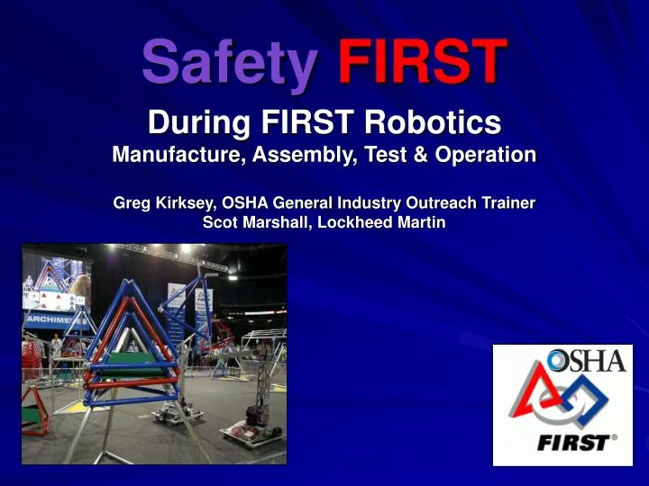 PPT - Safety FIRST PowerPoint Presentation, free download - ID:443942