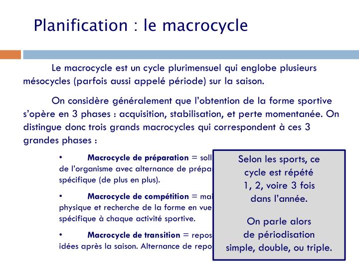 PPT - La planification de l’entraînement PowerPoint Presentation - ID ...