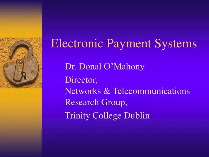 PPT - Electronic Payment Systems PowerPoint Presentation, free download ...