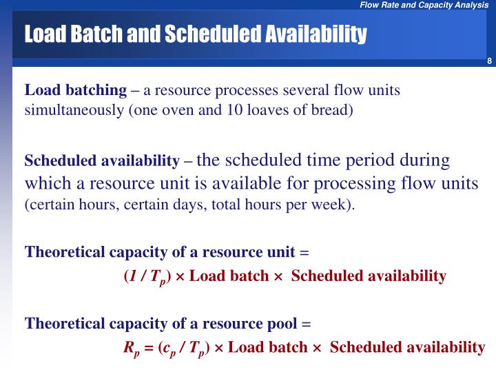 PPT - Flow Rate and Capacity Analysis PowerPoint Presentation - ID:445251