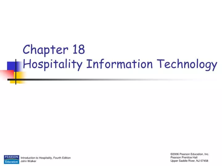 PPT - Chapter 18 Hospitality Information Technology PowerPoint ...