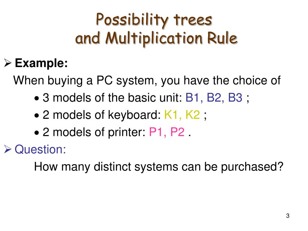 PPT - Counting Techniques: Possibility Trees, Multiplication Rule ... PPT - Counting Techniques: Possibility Trees, Multiplication Rule ...