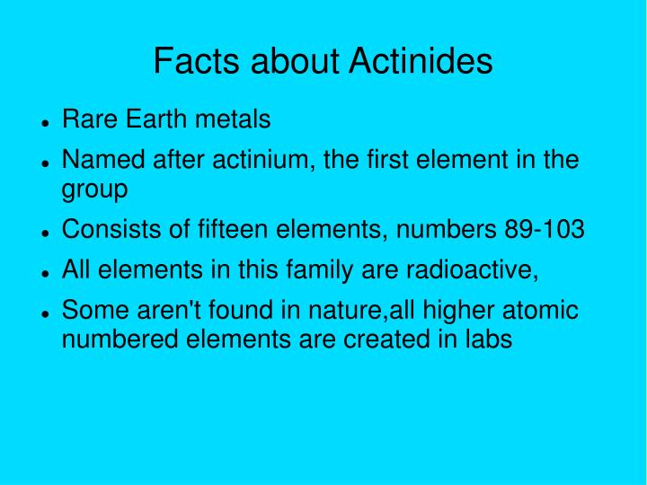 PPT - Actinides PowerPoint Presentation - ID:445710