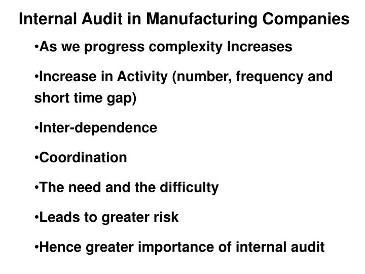 PPT - Internal Audit in Manufacturing Companies PowerPoint Presentation ...