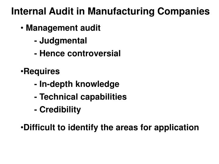 PPT - Internal Audit in Manufacturing Companies PowerPoint Presentation ...