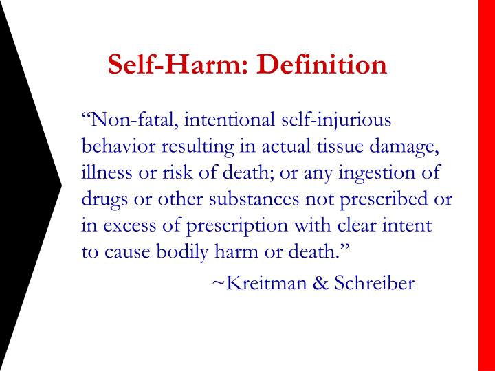 PPT - Differentiating Suicide from Self-Harm PowerPoint Presentation ...