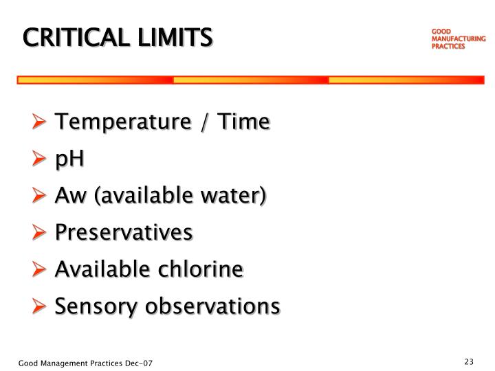 PPT - GOOD MANUFACTURING PRACTICES Training about our Food Safety Plan ...