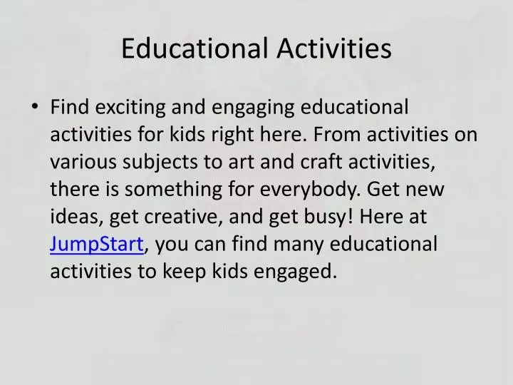 PPT - Activities PowerPoint Presentation, free download - ID:447364