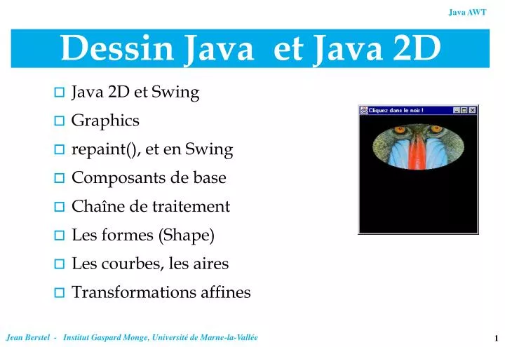 PPT - Dessin Java et Java 2D PowerPoint Presentation, free download ...