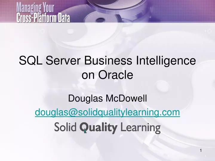PPT - SQL Server Business Intelligence on Oracle PowerPoint ...