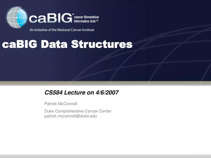 PPT - caBIG Data Structures PowerPoint Presentation, free download - ID ...