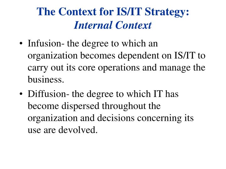 PPT - The Evolving Role of IS/IT in Organizations : A Strategic ...