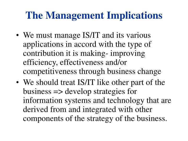 PPT - The Evolving Role of IS/IT in Organizations : A Strategic ...