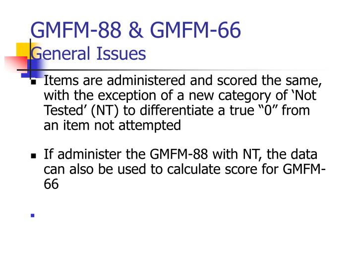 PPT - GMFM: Gross Motor Function Measure, Part I PowerPoint ...