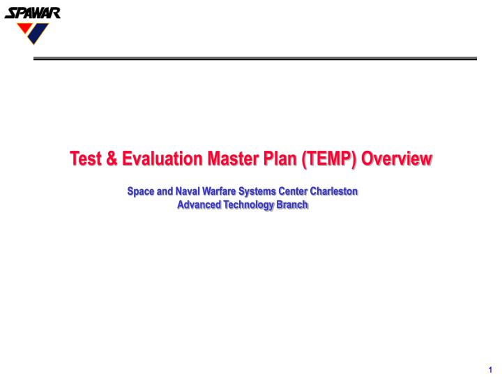 PPT - Test & Evaluation Master Plan (TEMP) Overview PowerPoint ...