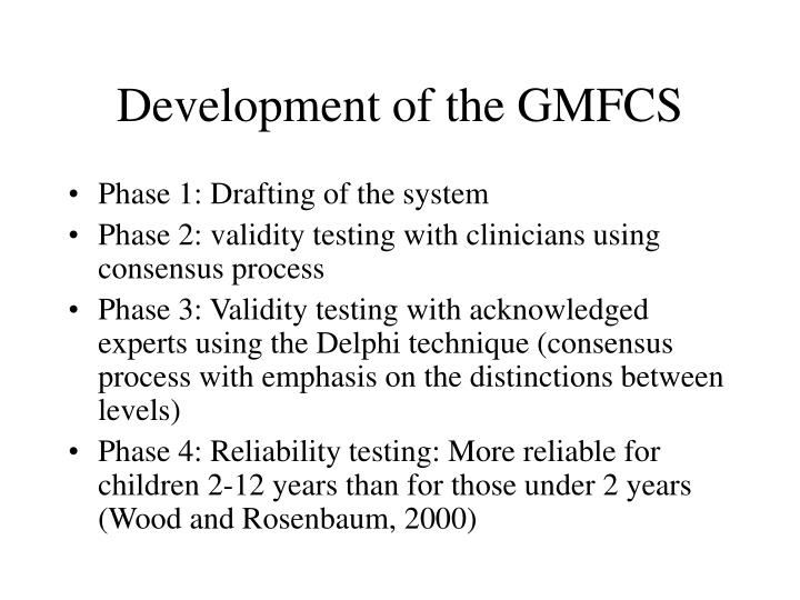 PPT - Gross Motor Function Classification System (GMFCS) PowerPoint ...