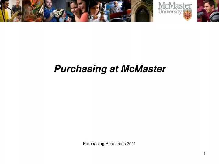 PPT - Purchasing at McMaster PowerPoint Presentation, free download ...