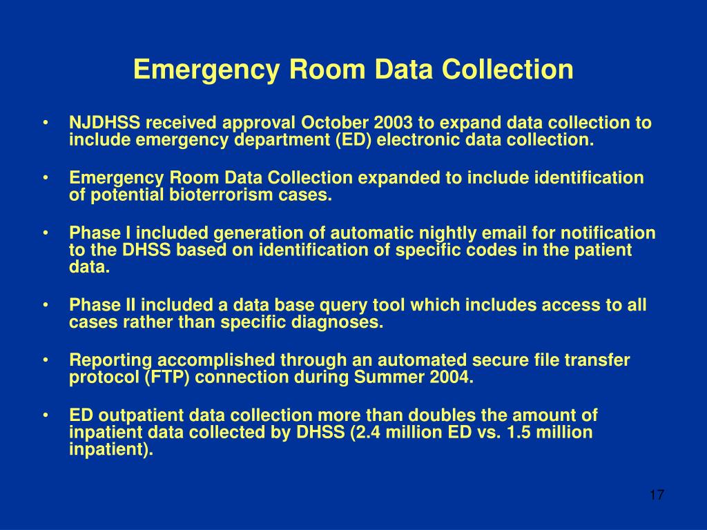 PPT - Streamlining New Jersey Hospital Inpatient/Outpatient Data ...