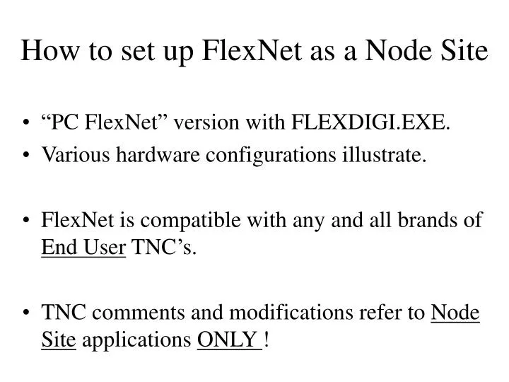 PPT - How to set up FlexNet as a Node Site PowerPoint Presentation ...