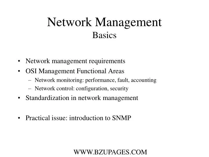 PPT - Network Management Basics PowerPoint Presentation, free download ...