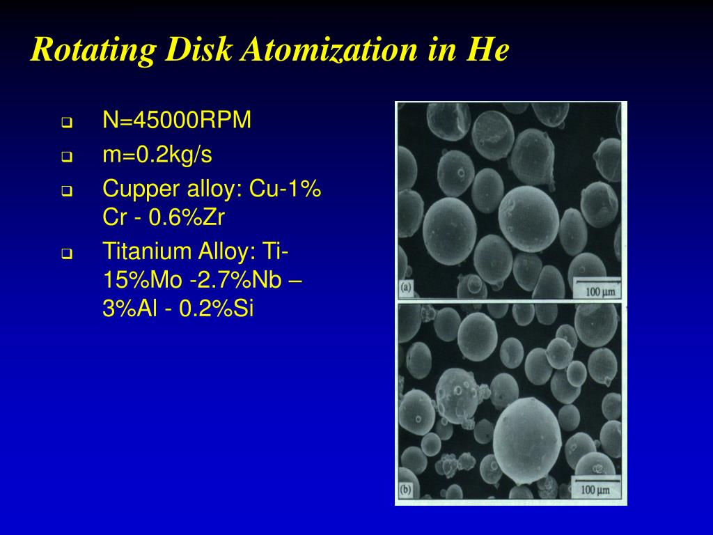 PPT - Powder Production through Atomization & Chemical Reactions ...