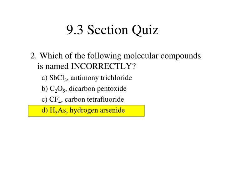 PPT - Chapter 9 Chemical Names and Formulas PowerPoint Presentation ...