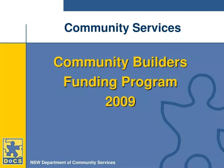 PPT - Community Services PowerPoint Presentation, free download - ID:456080