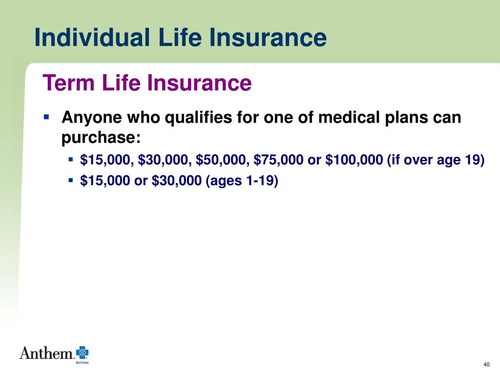 PPT - Individual & Family Medical, Dental & Life Plans PowerPoint ...