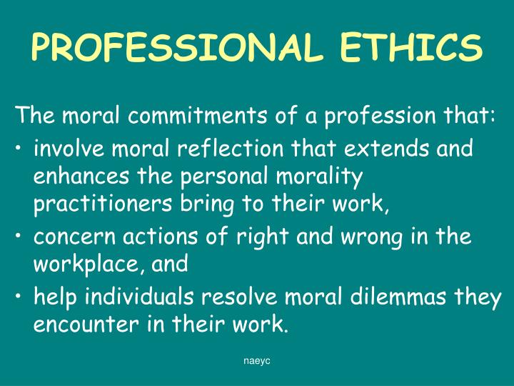 PPT - The NAEYC Code of Ethical Conduct: A Position Statement of ...