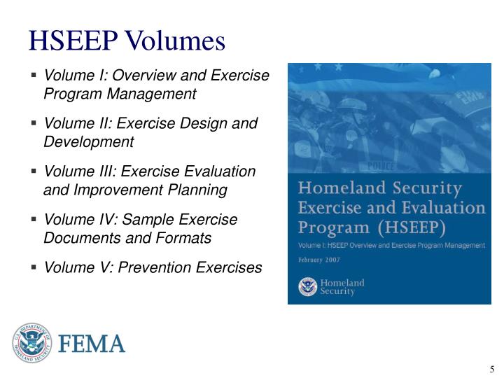 PPT - Homeland Security Exercise and Evaluation Program (HSEEP) and the ...