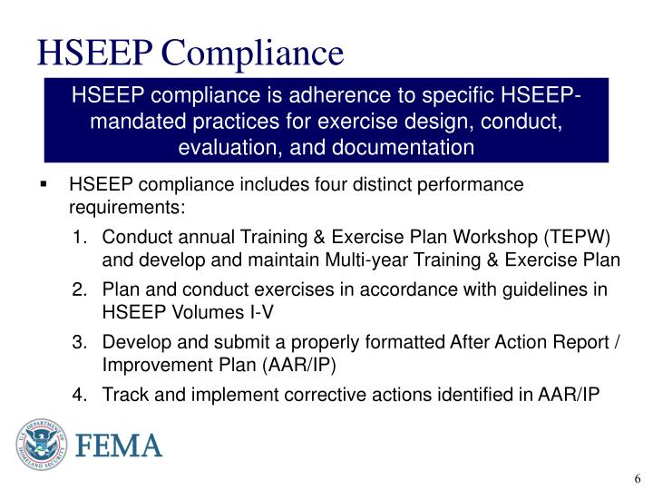 PPT - Homeland Security Exercise and Evaluation Program (HSEEP) and the ...