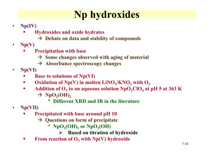 PPT - Lecture 7: Neptunium Chemistry PowerPoint Presentation - ID:457119