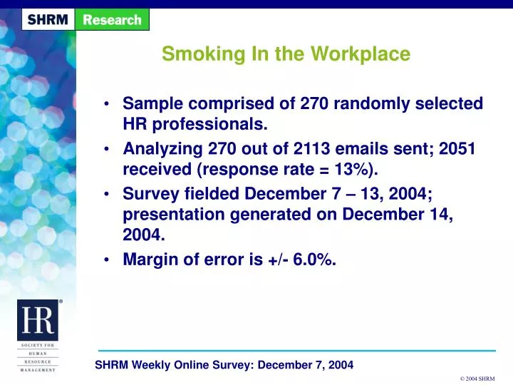 PPT - Smoking In the Workplace PowerPoint Presentation, free download ...