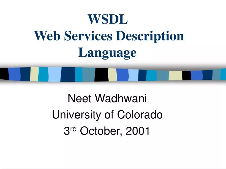 PPT - WSDL Web Services Description Language PowerPoint Presentation ...