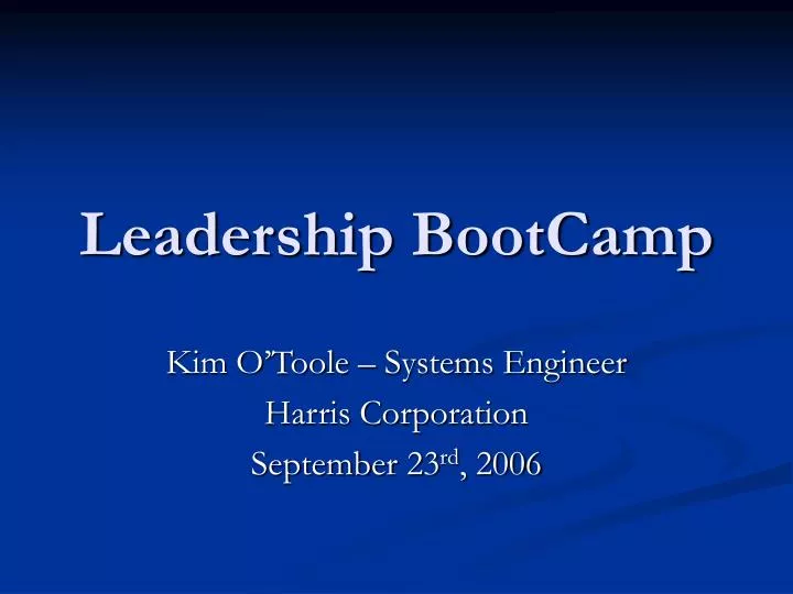PPT - Leadership BootCamp PowerPoint Presentation, free download - ID ...