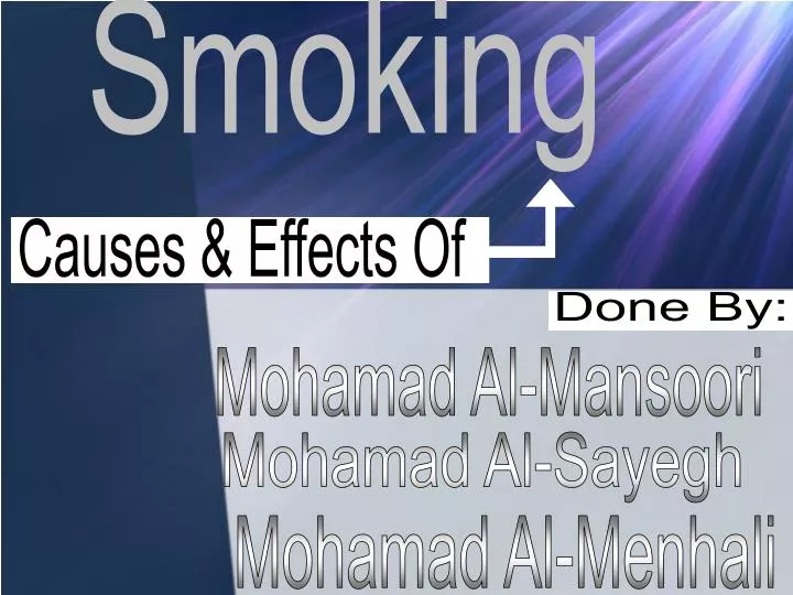 PPT - Smoking PowerPoint Presentation, free download - ID:462713