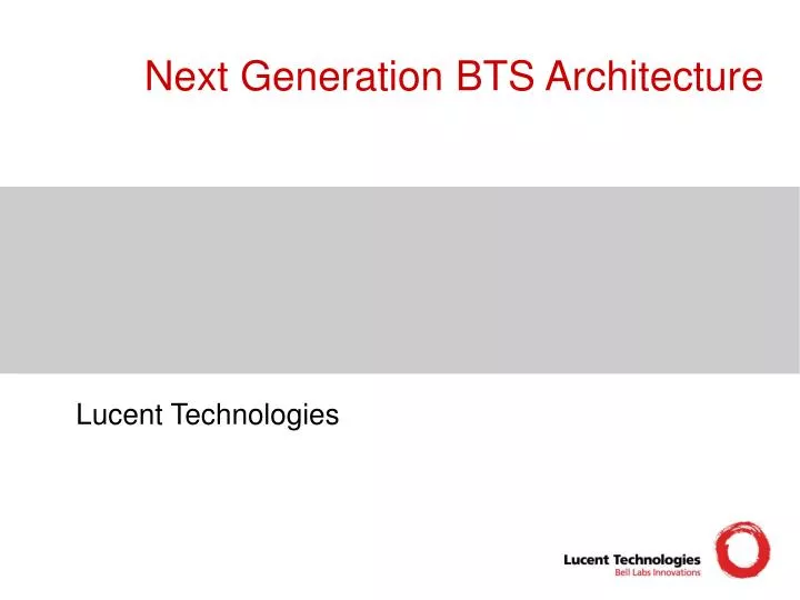 PPT - Next Generation BTS Architecture PowerPoint Presentation, free ...