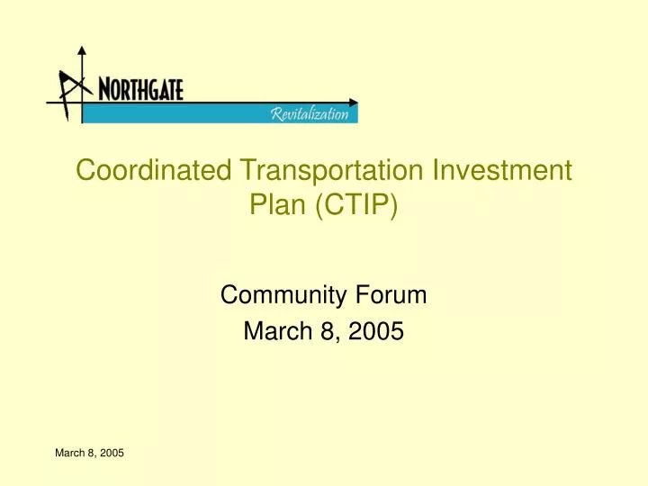 PPT - Coordinated Transportation Investment Plan (CTIP) PowerPoint ...
