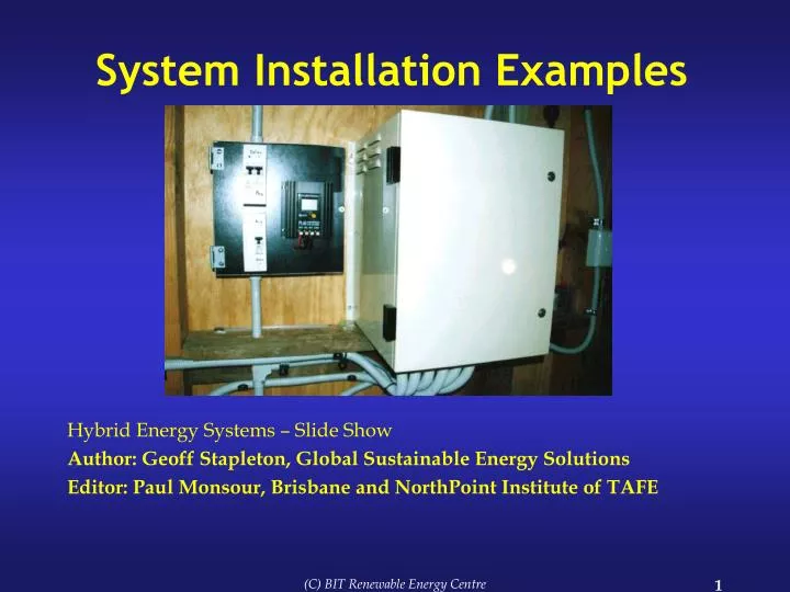 PPT - System Installation Examples PowerPoint Presentation, free ...