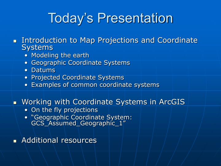 PPT - Introduction to Coordinate Systems and Working with Coordinate ...